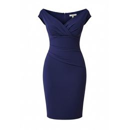Goddiva Kleid Damen Größe 46 dunkelblau Winterkleid