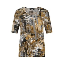 GOLDNER Shirt Damen Gr&ouml;&szlig;e L gold / grau / wei&szlig;