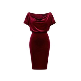 Goddiva Kleid Damen Gr&ouml;&szlig;e 46 dunkelrot Winterkleid
