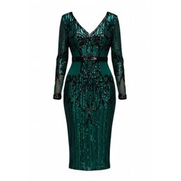 Goddiva Kleid Damen Größe 36 dunkelgrün Winterkleid