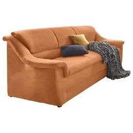 3-Sitzer DOMO collection "Lale formsch&ouml;nes und komfortables Sofa, zeitlos und elegant", orange (terrakotta), B:198cm H:88cm T:93cm, Microfaser PRIMABELLE (100% Polyester);Struktur grob (85% Polyester, 15% Polyacryl);Struktur (100% Polyester), Sofas, optimal f&uuml;r kleinere R&auml;ume
