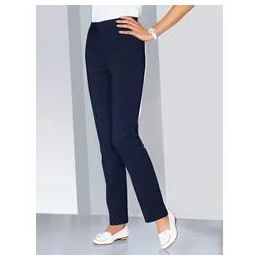 Stretch-Hose Classic Basics, Damen, Gr. 225, Extrakurzgr&ouml;&szlig;en, blau (marine), 64% Polyester, 34% Viskose, 2% Elasthan, unifarben, lang, Hosen