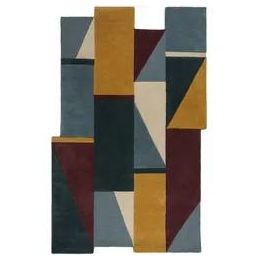 Teppich FLAIR RUGS "SHUFFLE SHAPED", bunt, B:150cm H:10mm L:240cm, Wolle, Teppiche, Teppich, Shuffle-f&ouml;rmiger Wollteppich