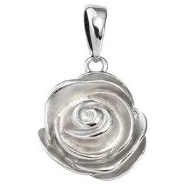 Blumenanh&auml;nger Jobo "Anh&auml;nger Rose", silber (silber 925), Schmuckanh&auml;nger, Damen, Silber 925 (Sterlingsilber), 925 Silber