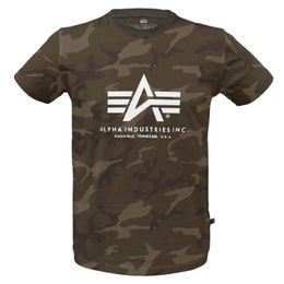 Alpha Industries Basic Alpha T-Shirt oliv camo, Größe S