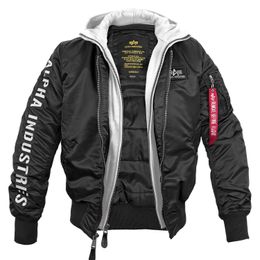 Alpha Industries MA-1 D-Tec SE Fliegerjacke black/white, Größe XXL
