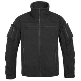 MFH Tactical Fleecejacke Combat Ripstop schwarz, Größe L