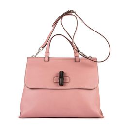Gucci Crossbody Bags - Medium Bamboo Daily Top Handle - Gr. unisize - in Rosa - f&uuml;r Damen