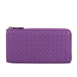 Bottega Veneta Crossbody Bags - Intrecciato Zip Wallet - Gr. unisize - in Violett - f&uuml;r Damen