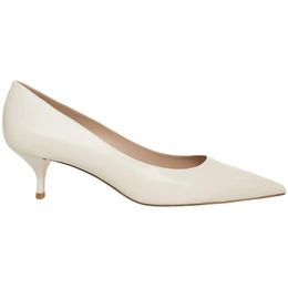 Stuart Weitzman Hohe Schuhe - Smooth leather pumps - Gr. US_9_5 - in Wei&szlig; - f&uuml;r Damen