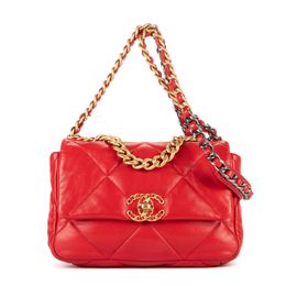 Chanel Crossbody Bags - Classic 19 Flap - Gr. unisize - in Rot - f&uuml;r Damen