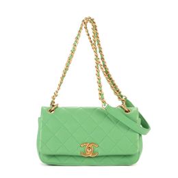 Chanel Crossbody Bags - Top Handle Satchel Single Flap - Gr. unisize - in Gr&uuml;n - f&uuml;r Damen