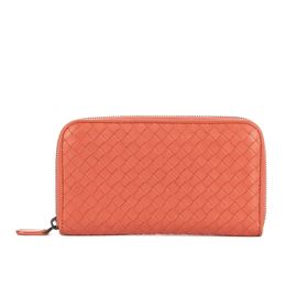 Bottega Veneta Crossbody Bags - Intrecciato Zip Around Wallet - Gr. unisize - in Orange - f&uuml;r Damen