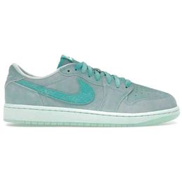 Nike Low-Top Sneaker - Jordan 1 Retro Low OG Washed Teal (Women's) - Gr. 37,5 (EU) - in Wei&szlig; - f&uuml;r Damen