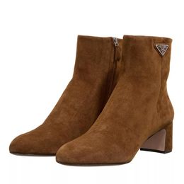 Prada Stiefel & Boots - Triangle Ankle Boot - Gr. 36,5 (EU) - in Braun - f&uuml;r Damen