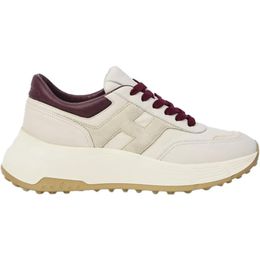 Hogan Low-Top Sneaker - Sneakers Biancobordaux - Gr. 38,5 (EU) - in Wei&szlig; - f&uuml;r Damen