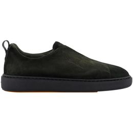 Santoni Loafer - Heren Victor Sneaker Nubuck Groen - Gr. UK_8 - in Gr&uuml;n - f&uuml;r Damen