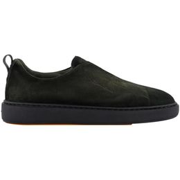 Santoni Loafer - Heren Victor Sneaker Nubuck Groen - Gr. UK_7_5 - in Gr&uuml;n - f&uuml;r Damen
