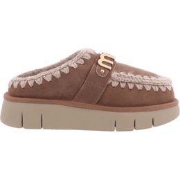 mou Slipper & Pantoletten - Dames Bounce Clog Logo Pink Brown - Gr. 37 (EU) - in Gold - f&uuml;r Damen