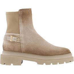 Santoni Stiefel - Dames Buckled Chelsea Booty Beige - Gr. 40 (EU) - in Beige - f&uuml;r Damen