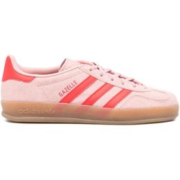 Adidas Low-Top Sneaker - Gazelle Indoor W Wonmau/red/gum4 - Gr. US_6_5 - in Gold - f&uuml;r Damen