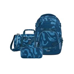 Coocazoo Schulrucksack-Set MATE, Mäppchen Sporttasche in Breaking Waves | Gr.: onesize