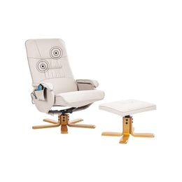 Beliani Fernsehsessel RELAXPRO in Beige/Braun - (W) 68 x (H) 98 x (L) 50 cm | Gr.: onesize