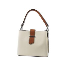 Toscanto Schultertasche Leder beige, natur ca. 25cm | Gr.: onesize