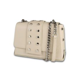 Leder Umhängetasche, Abendtasche Toscanto Tasche beige, weiß ca. 20cm | Gr.: onesize