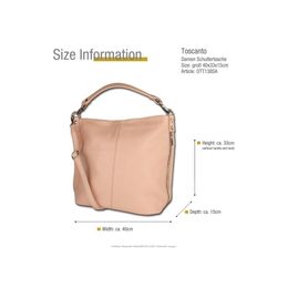 Leder Schultertasche, Shopper Toscanto Tasche rosa ca. 40cm | Gr.: onesize