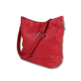 Leder Schultertasche, Shopper Toscanto Tasche rot ca. 37cm | Gr.: onesize