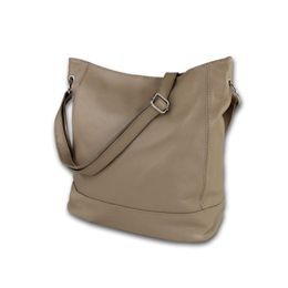 Leder Schultertasche, Shopper Toscanto Tasche taupe, beige ca. 37cm | Gr.: onesize