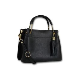 Leder Umhängetasche, Handtasche Toscanto Tasche schwarz ca. 30cm | Gr.: onesize