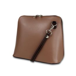 Leder Umhängetasche, Schultertasche Toscanto Tasche taupe, braun ca. 17cm | Gr.: onesize