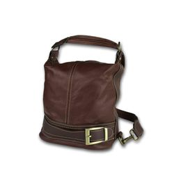 Leder Schultertasche, Rucksack Toscanto Tasche braun ca. 23cm | Gr.: onesize