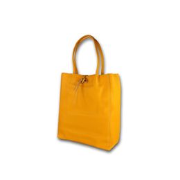 Leder Shopper, Schultertasche Toscanto Tasche gelb ca. 30cm | Gr.: onesize