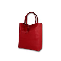 Leder Shopper, Schultertasche Toscanto Tasche rot ca. 30cm | Gr.: onesize