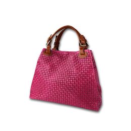 Leder Handtasche, Umhängetasche Toscanto Tasche pink, braun ca. 31cm | Gr.: onesize