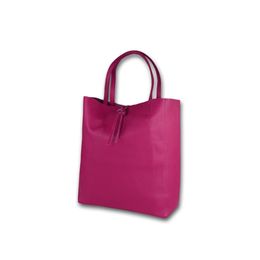 Leder Shopper, Schultertasche Toscanto Tasche pink ca. 30cm | Gr.: onesize