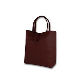 Leder Shopper, Schultertasche Toscanto Tasche rot, bordeaux ca. 30cm | Gr.: onesize