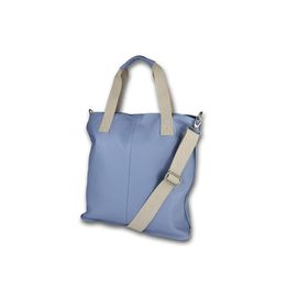 Leder Schultertasche, Shopper Toscanto Tasche hellblau ca. 44cm | Gr.: onesize