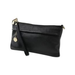 Leder Clutch Toscanto Tasche schwarz ca. 25cm | Gr.: onesize