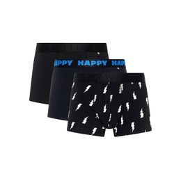 Happy Socks Boxershort 3er Pack in Black and White | Gr.: M
