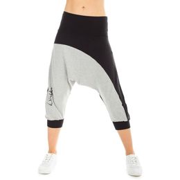 WINSHAPE UNISEX 3/4-Haremshose WBE10 in schwarz/grey | Gr.: XL