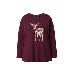Ulla Popken Longsleeve in pflaume | Gr.: 42-44