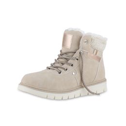 VAN HILL Worker Boots Penelope in Beige | Gr.: 37