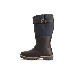 TRAVELIN' Leder-Stiefel "Hyllestad" in Dunkelblau/ Braun | Gr.: 40