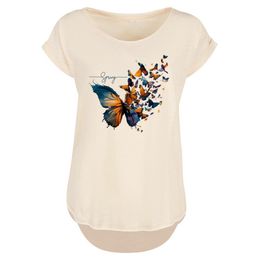 F4NT4STIC Long Cut T-Shirt Schmetterling Frühling in Whitesand | Gr.: XS