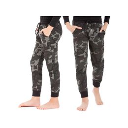 LOREZA Freizeithose Trainingshose Sporthose - Camouflage - Bunt | Gr.: 116/122