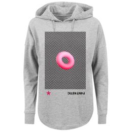 F4NT4STIC Oversized Hoodie 3D PINK RING in grau | Gr.: XS